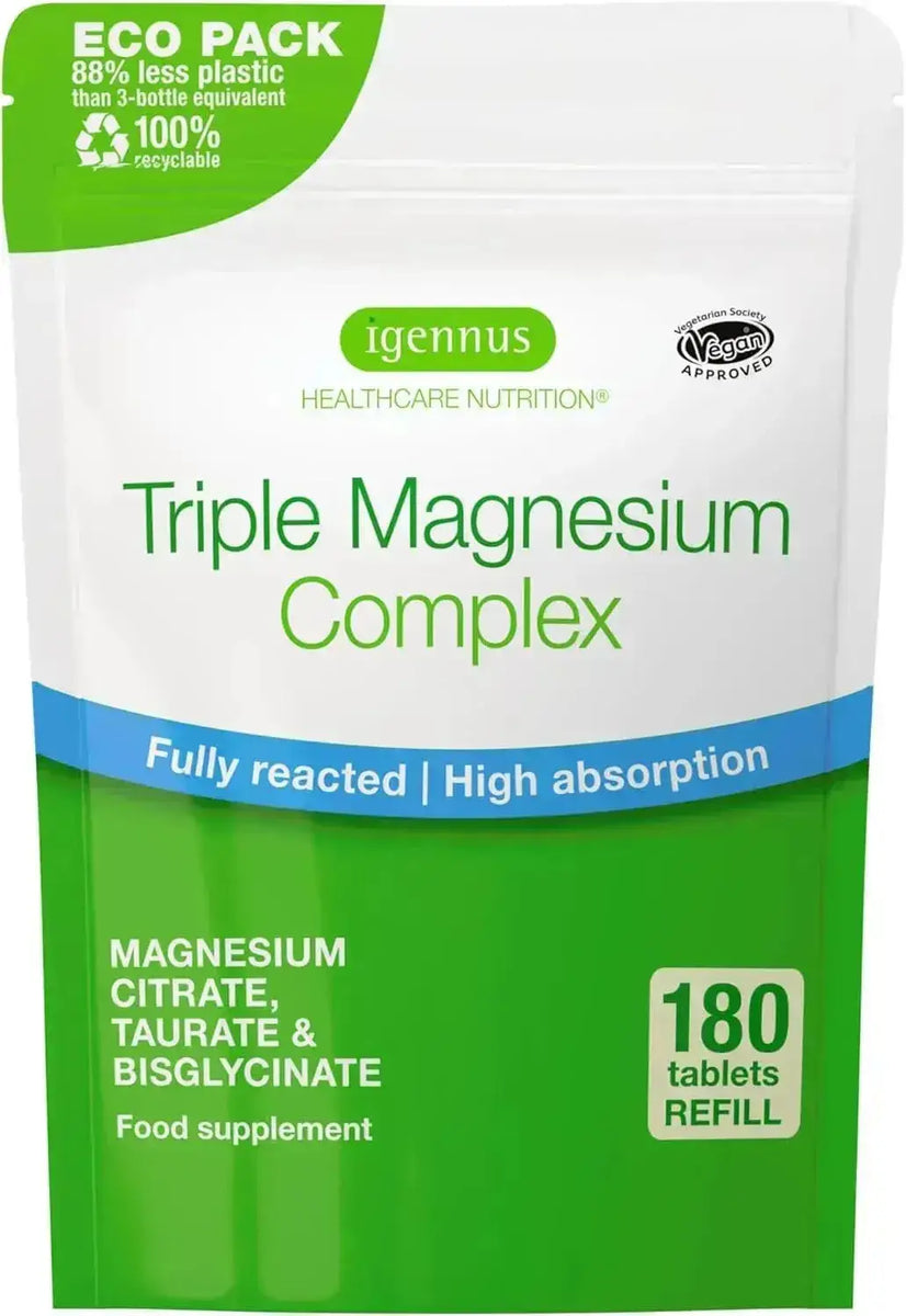 Igennus Advanced Triple Magnesium Complex 180 Tabletas – The Red Vitamin MX