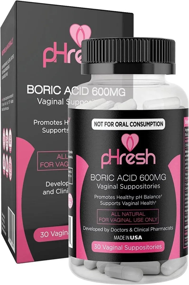 Ace Nutrition pHresh Boric Acid Suppositories 30 Supositorios – The Red Vitamin MX