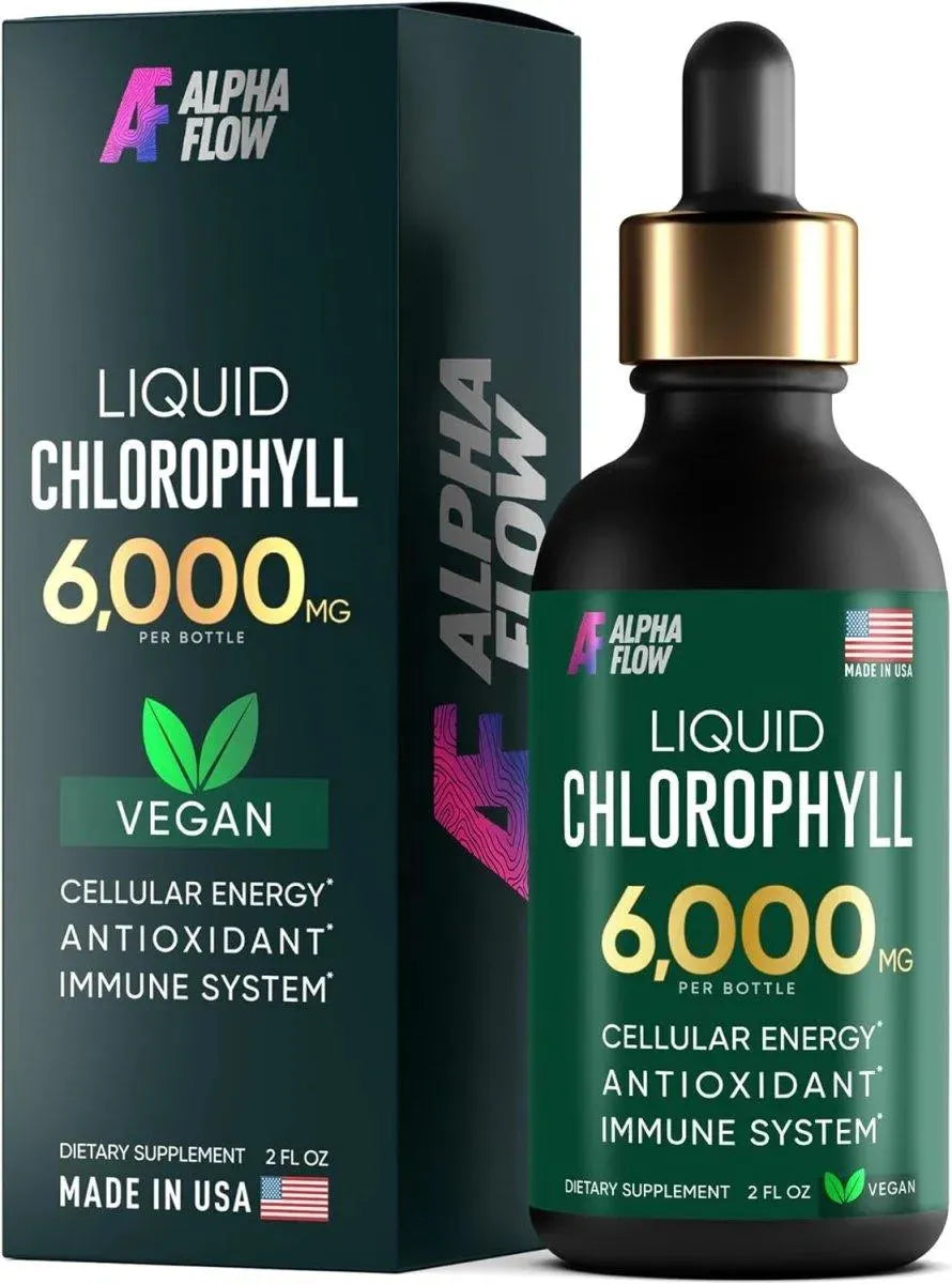 Alpha Flow Chlorophyll Liquid Drops 6000Mg. 2 Fl.Oz. – The Red Vitamin MX