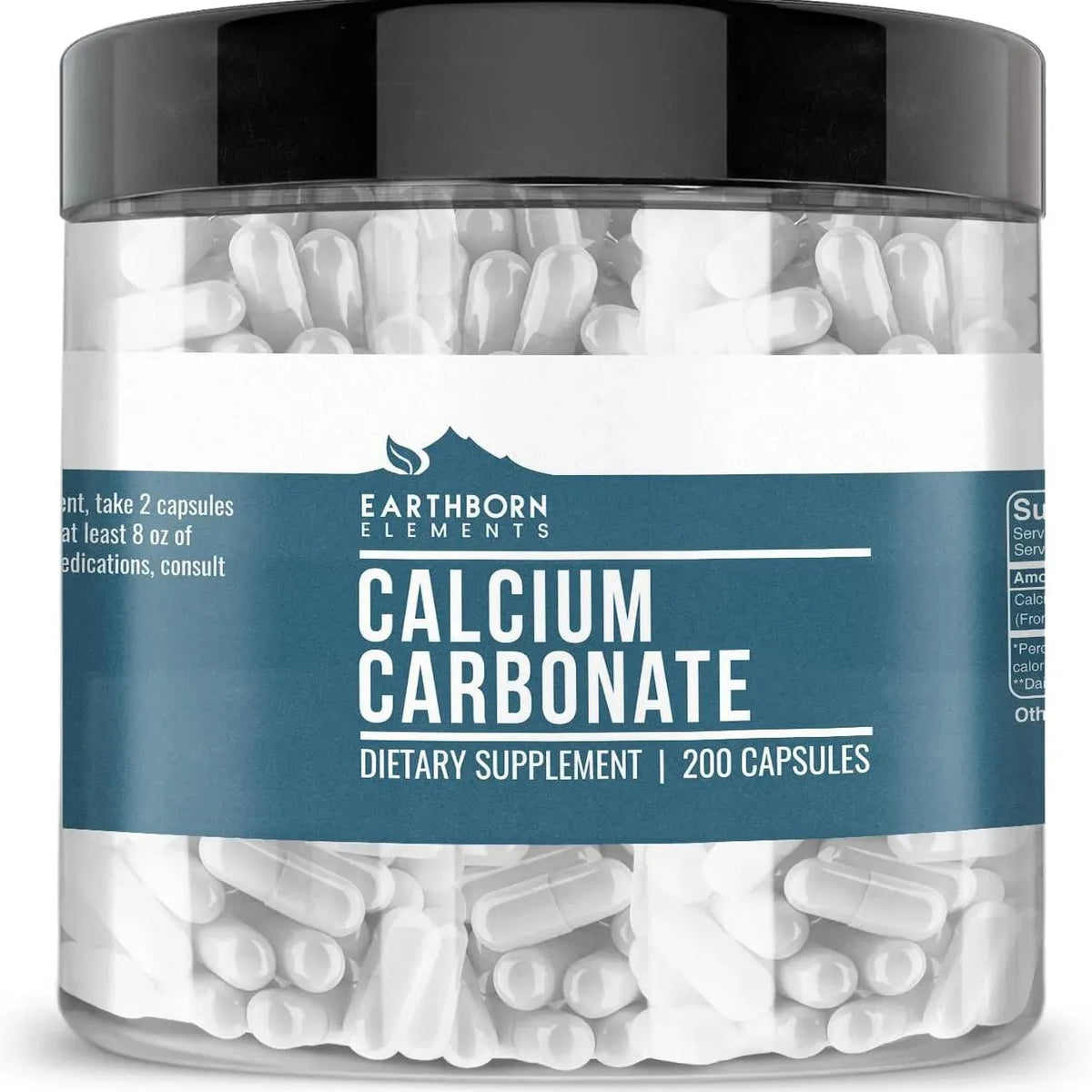 Earthborn Elements Calcium Carbonate 200 Capsulas – The Red Vitamin MX