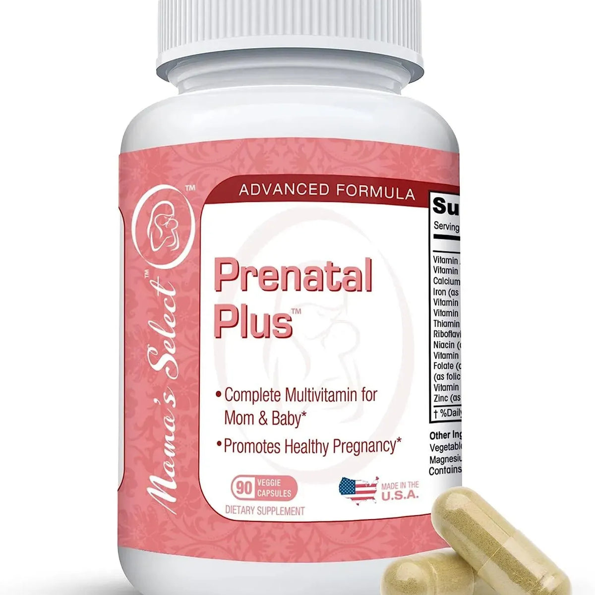 Mama’s Select Prenatal Plus Vitamins 90 Capsulas – The Red Vitamin MX