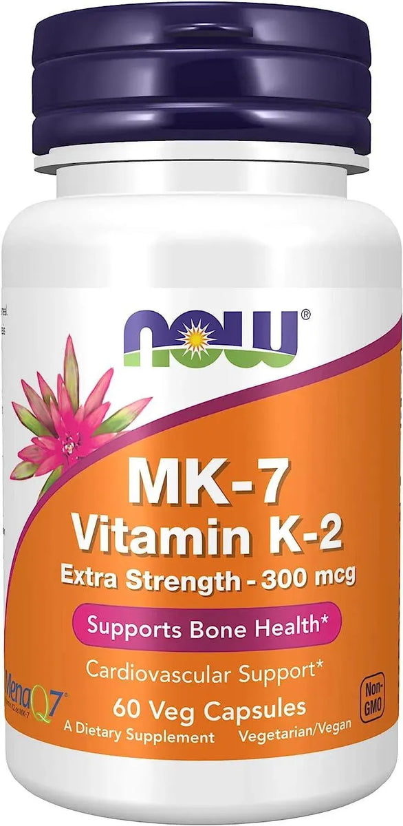 NOW Supplements Vitamin K2 (MK-7) 300mcg 60 Capsulas – The Red Vitamin MX