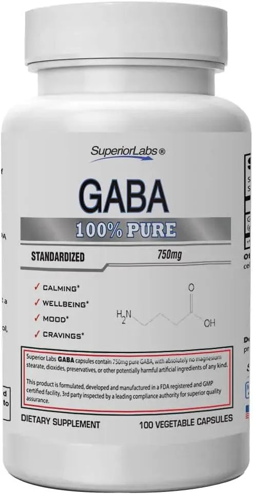 Superior Labs GABA 750Mg. 100 Capsulas – The Red Vitamin MX
