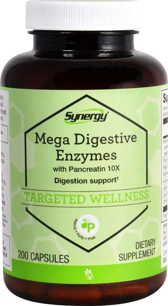 Synergy Mega Digestive Enzymes with Pancreatin 200 Capsulas – The Red ...