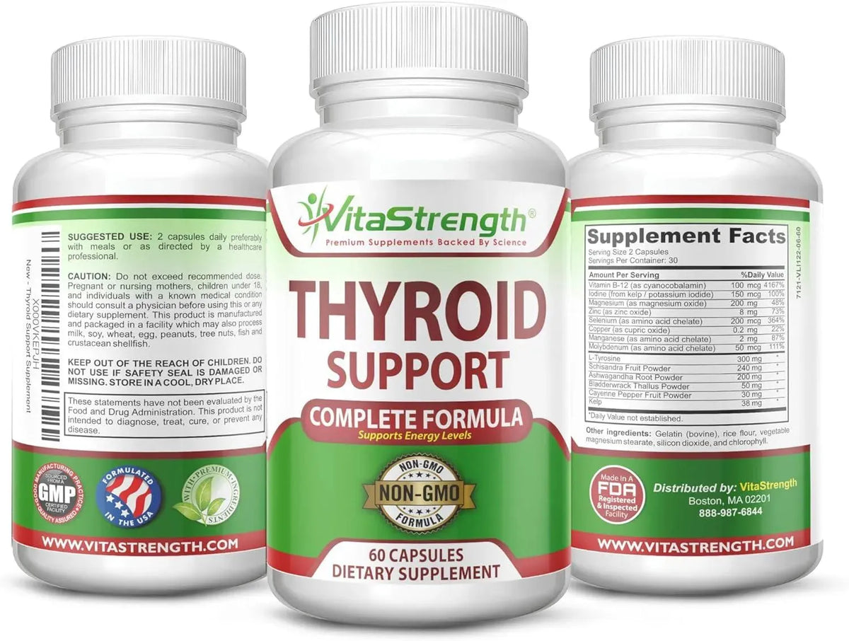 VitaStrength Thyroid Support 60 Capsulas – The Red Vitamin MX