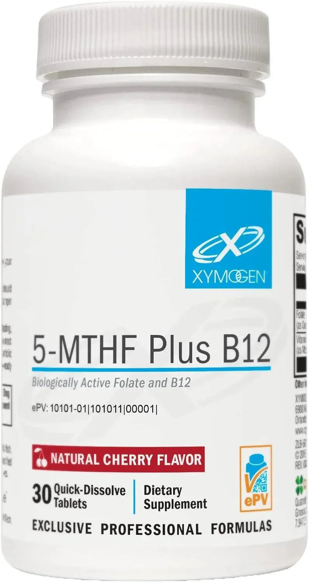 XYMOGEN 5-MTHF Plus B12 30 Tabletas Disolubles – The Red Vitamin MX