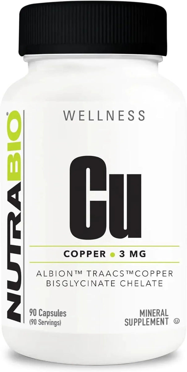 NutraBio Copper Chelate 3Mg. 90 Capsulas – The Red Vitamin MX