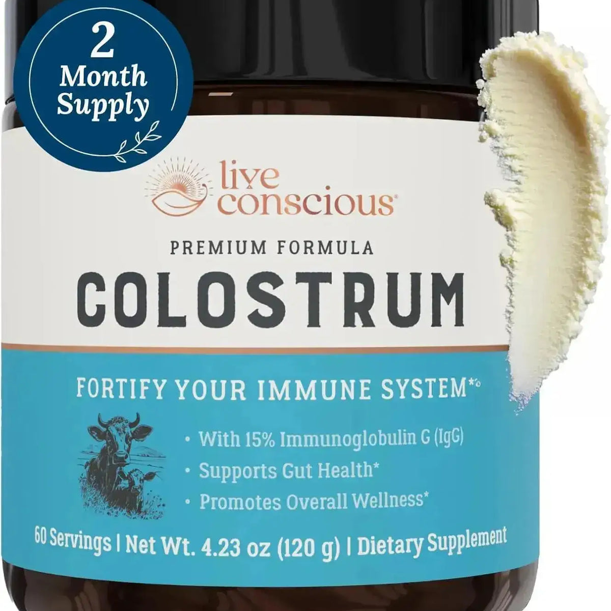 Live Conscious Colostrum Powder 60 Servicios 120Gr. – The Red Vitamin MX
