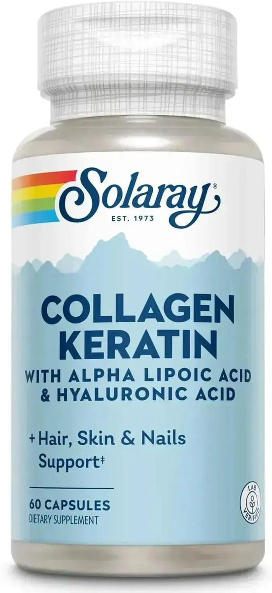Solaray Collagen Keratin with Alpha Lipoic Acid and Hyaluronic Acid 60 ...