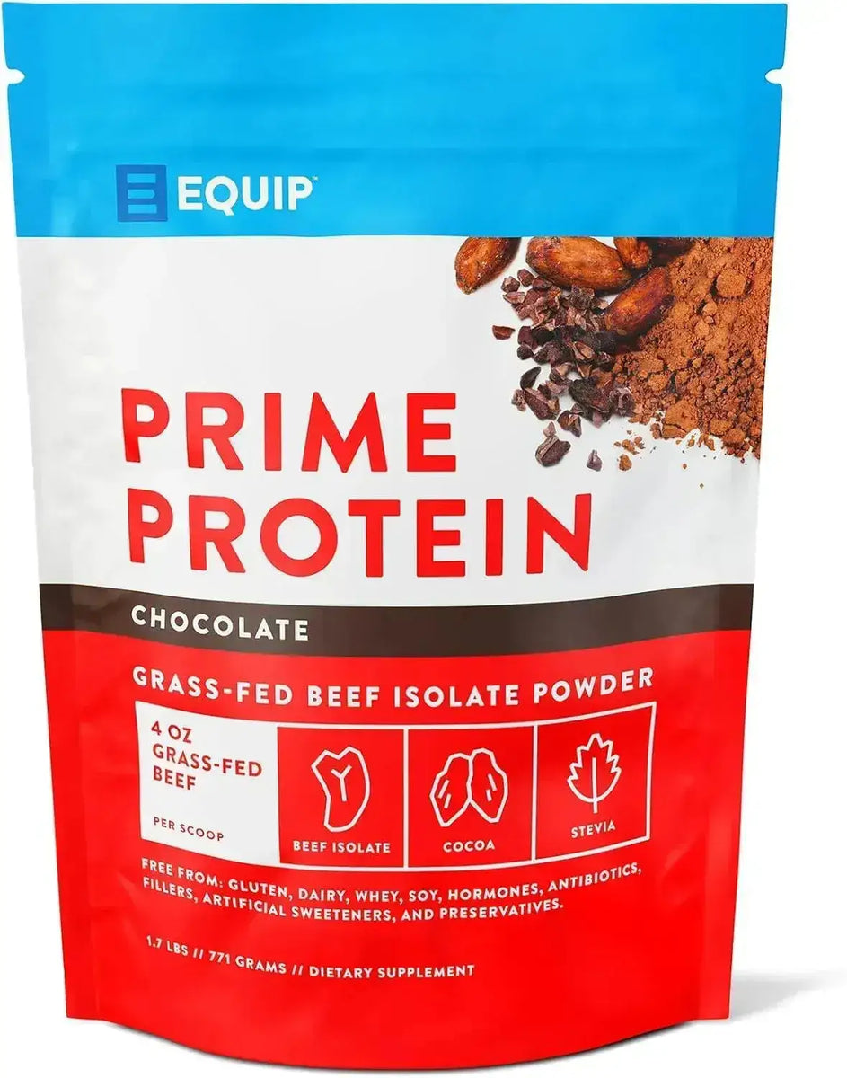 Equip Foods Prime Protein Powder Grass Fed Beef Protein Isolate Chocol ...