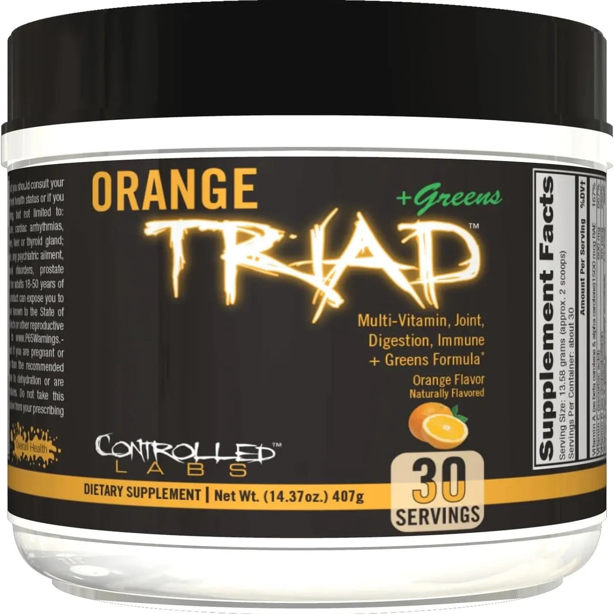 CONTROLLED LABS Orange Triad Plus Greens 30 Servicios Orange 407Gr ...