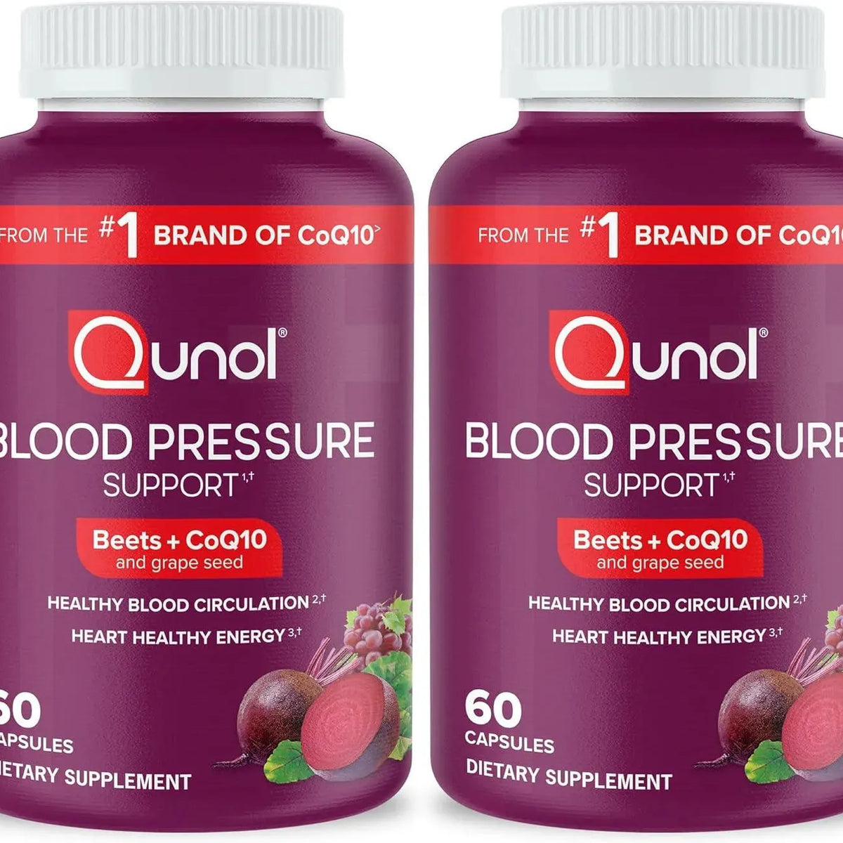 Qunol Blood Pressure Support 60 Capsulas 2 Pack – The Red Vitamin MX