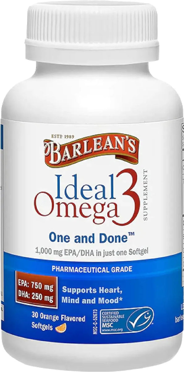 Barlean's Ideal Omega 3 Fish Oil 1000Mg. 30 Capsulas Blandas – The Red ...