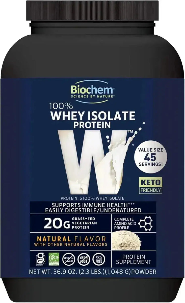 Biochem 100% Whey Isolate Protein Natural Flavor 1,048Gr. – The Red ...