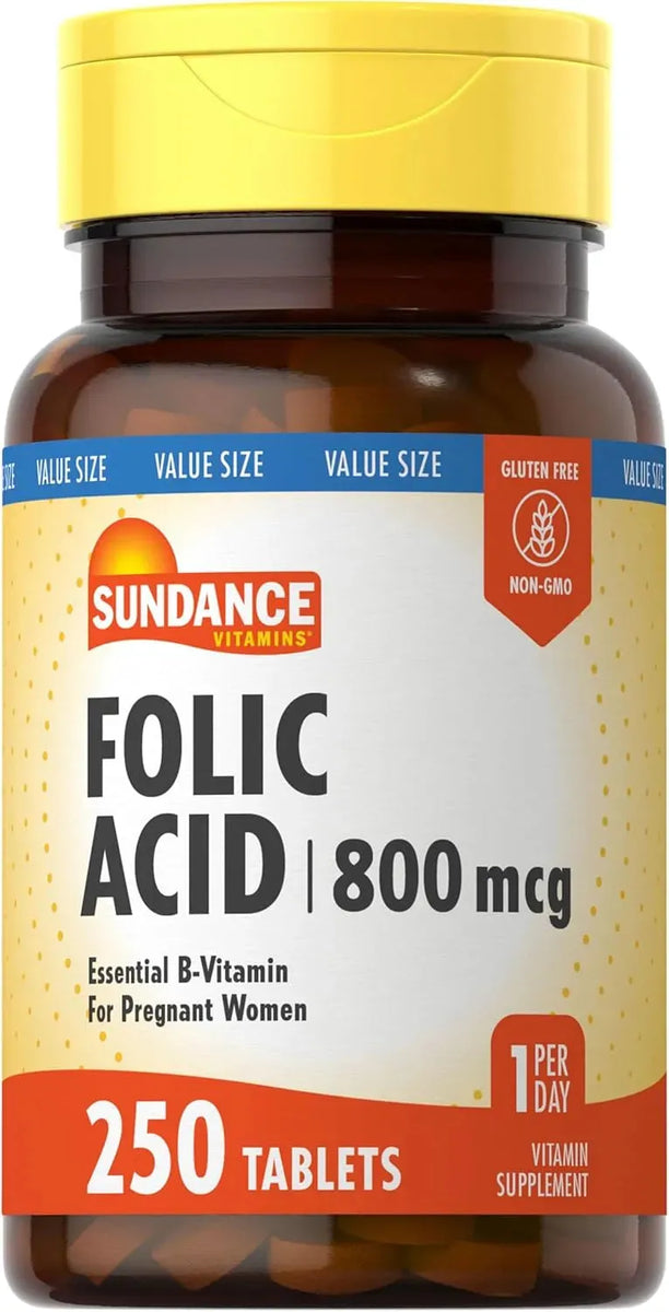 Sundance Folic Acid 800mcg 250 Tabletas – The Red Vitamin MX