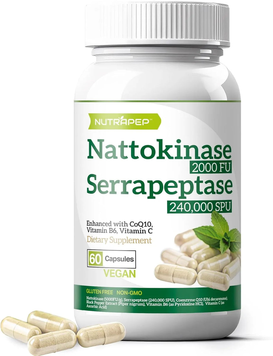 NutraPep Nattokinase 2000 FU 60 Capsulas – The Red Vitamin MX