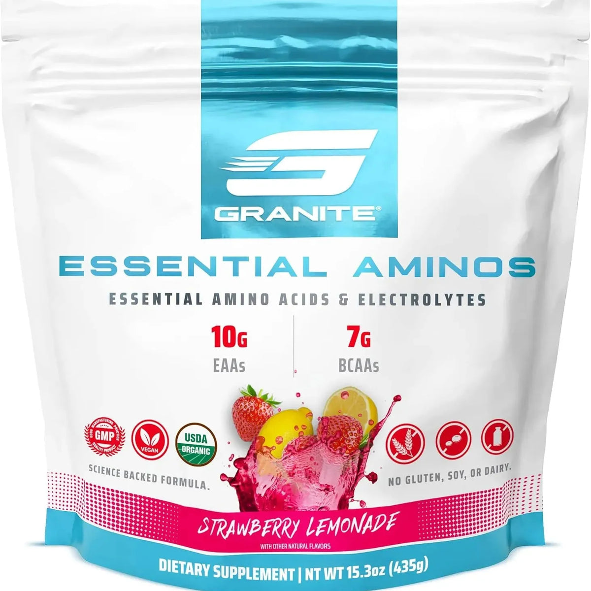 Granite 10g Essential Amino Acids Powder Strawberry Lemonade 435Gr ...