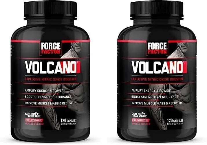 Force Factor Volcano Pre Workout Nitric Oxide Booster 120 Capsulas 2 P ...