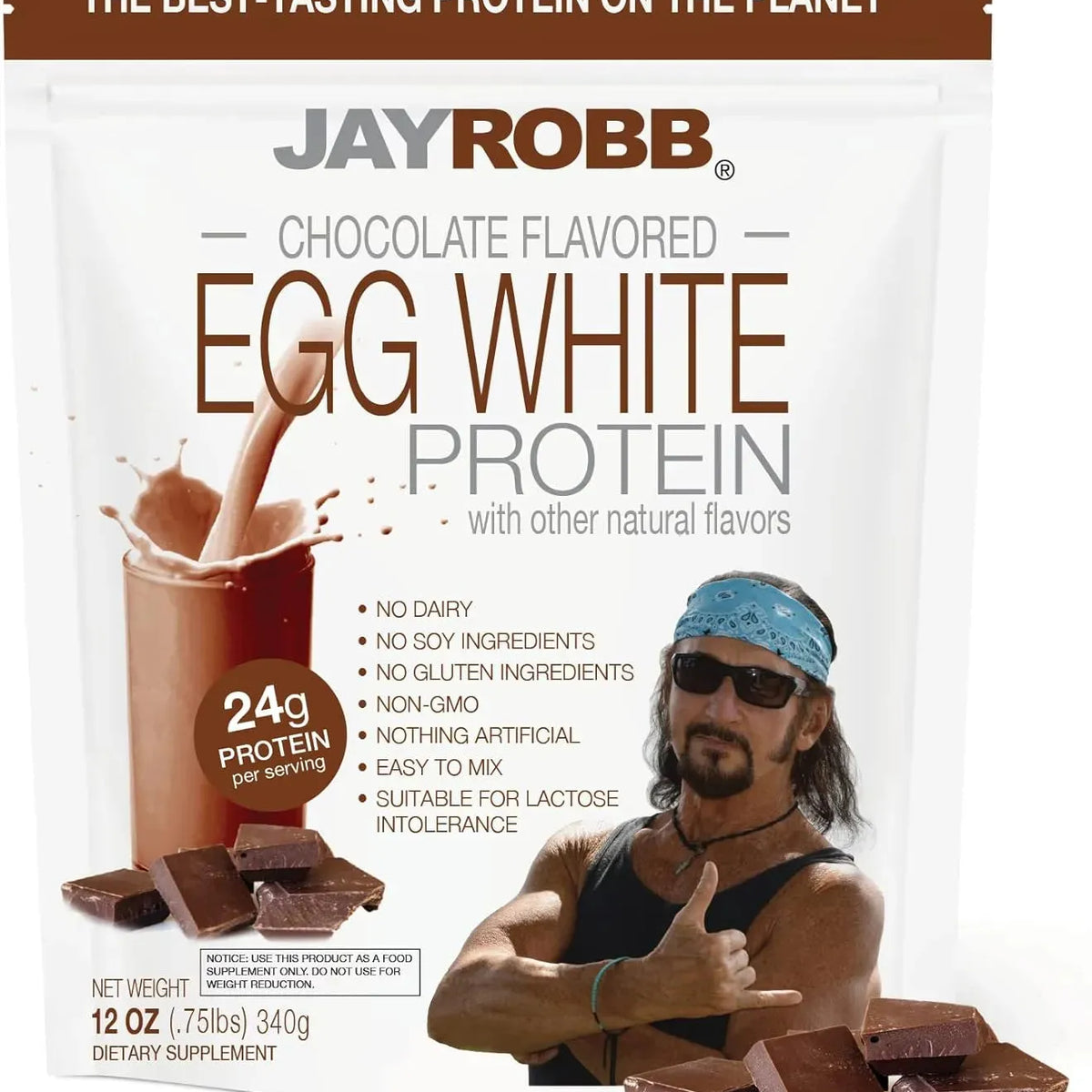Jay Robb Chocolate Egg White Protein Powder 340Gr. – The Red Vitamin MX