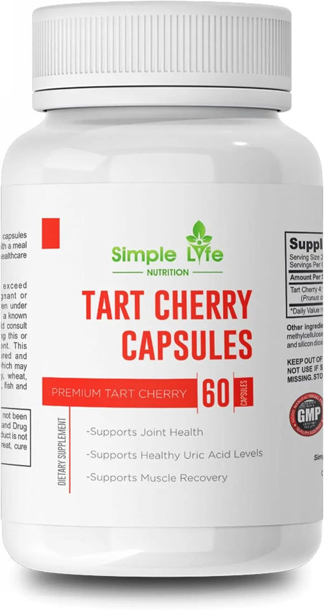 Simple Life Nutrition Tart Cherry Extract 60 Capsulas – The Red Vitamin MX