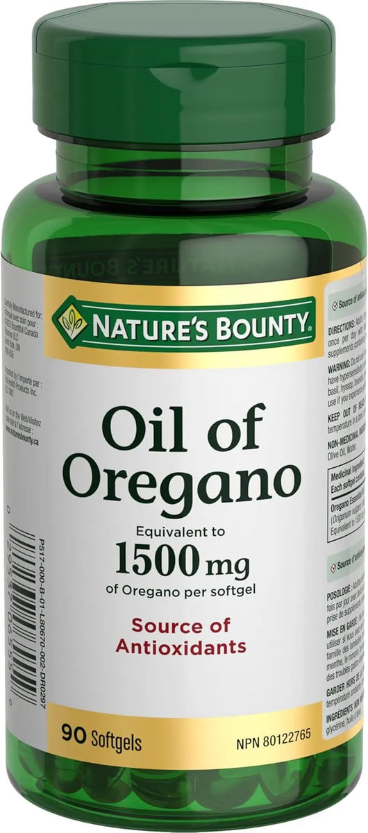 Nature's Bounty Oil of Oregano 1500Mg. 90 Capsulas Blandas – The Red ...