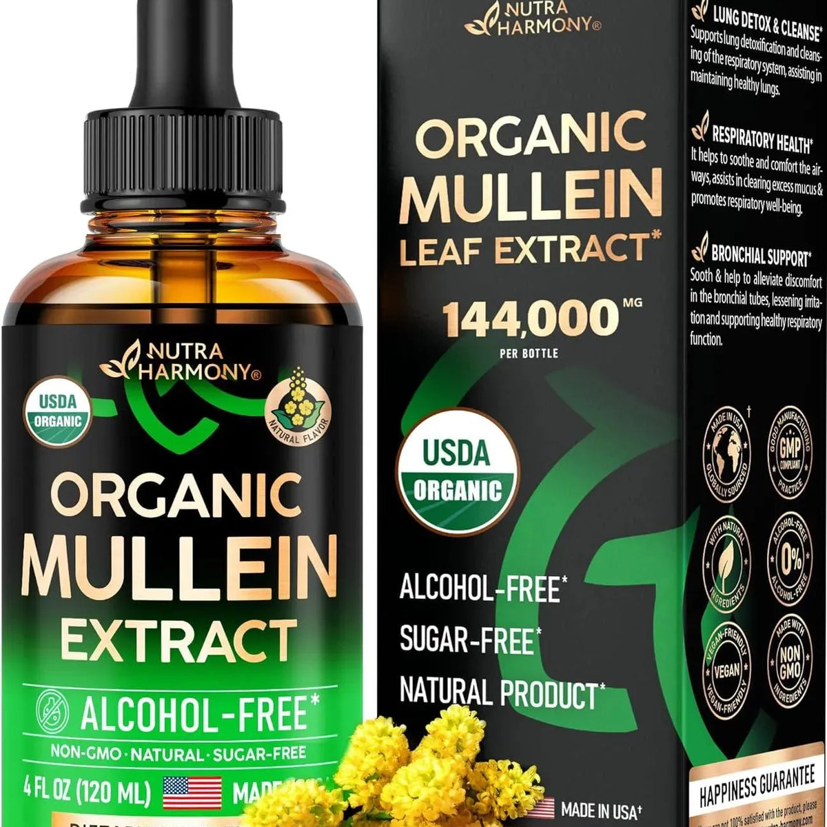 Nutra Harmony Organic Mullein Drops for Lungs 4 Fl.Oz. – The Red Vitamin MX