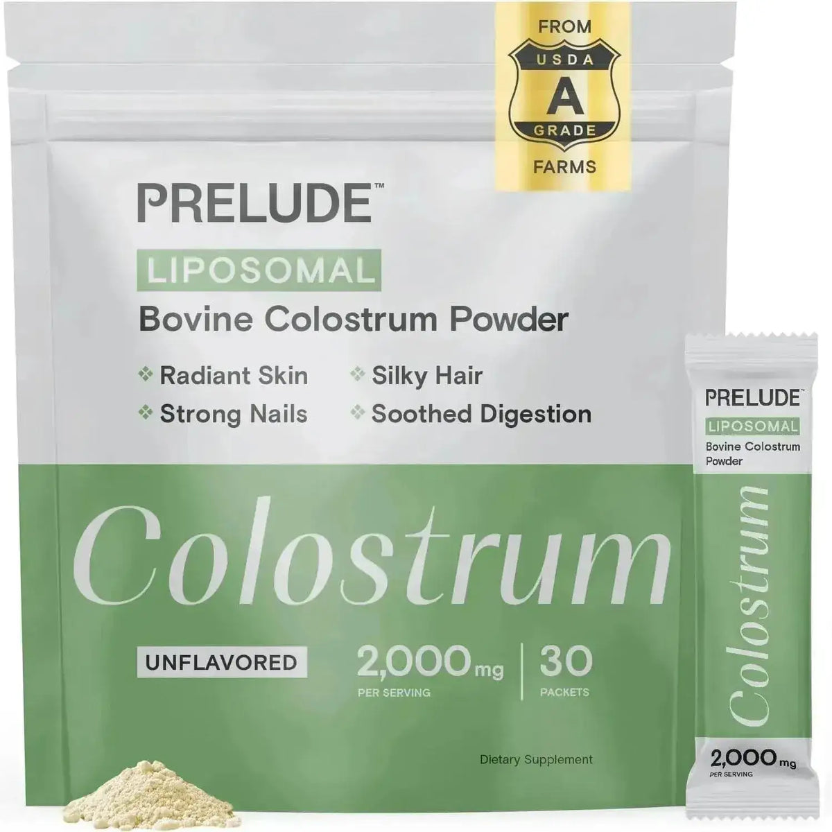 Prelude Bovine Colostrum Powder Sticks 2000Mg. 30 Paquetes – The Red ...