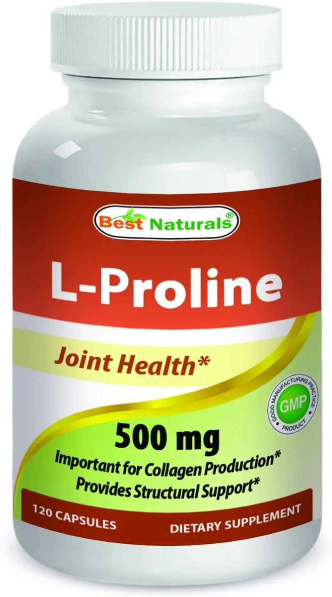Best Naturals L-Proline 500Mg. 120 Capsulas – The Red Vitamin MX