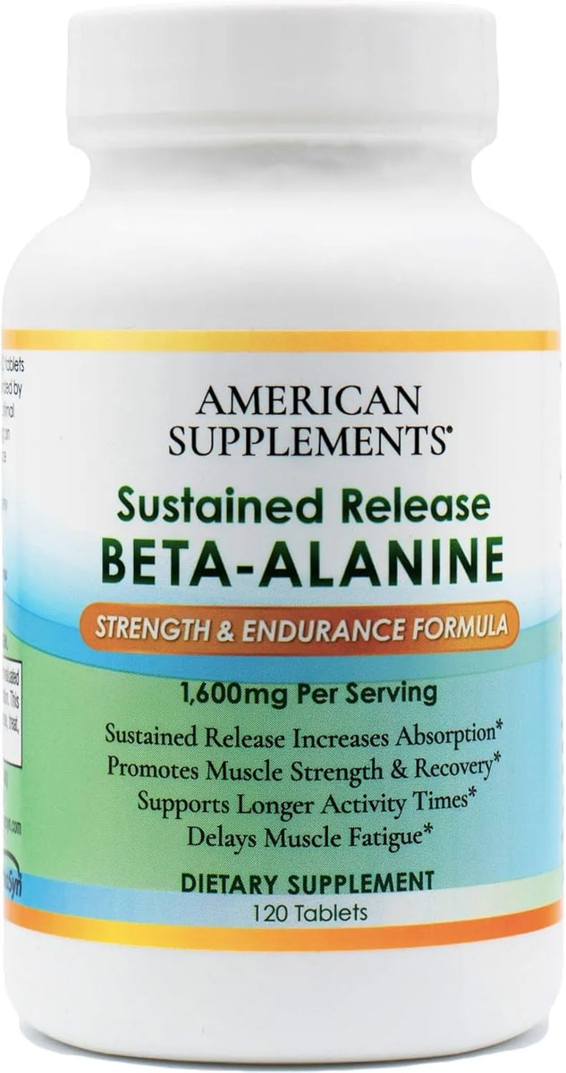 American Supplements Sustained Release Beta-Alanine 1600Mg. 120 Tablet ...