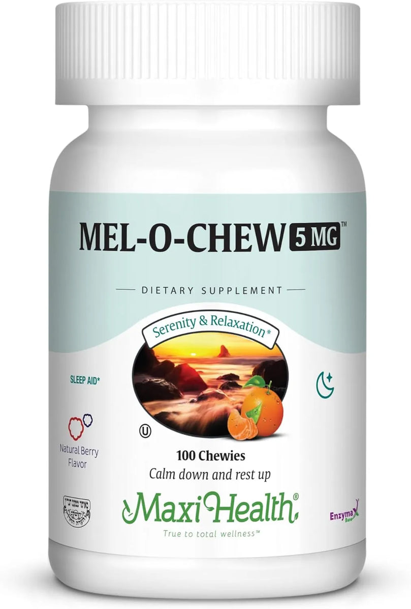 Maxi Health Mel-O-Chew Chewable Melatonin 5Mg. 100 Tabletas Masticable ...
