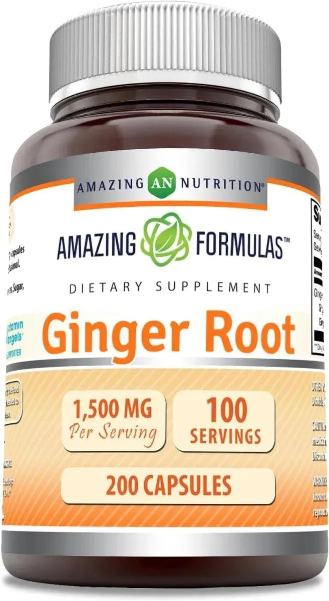 Amazing Formulas Ginger Root 1500Mg. 200 Capsulas – The Red Vitamin MX