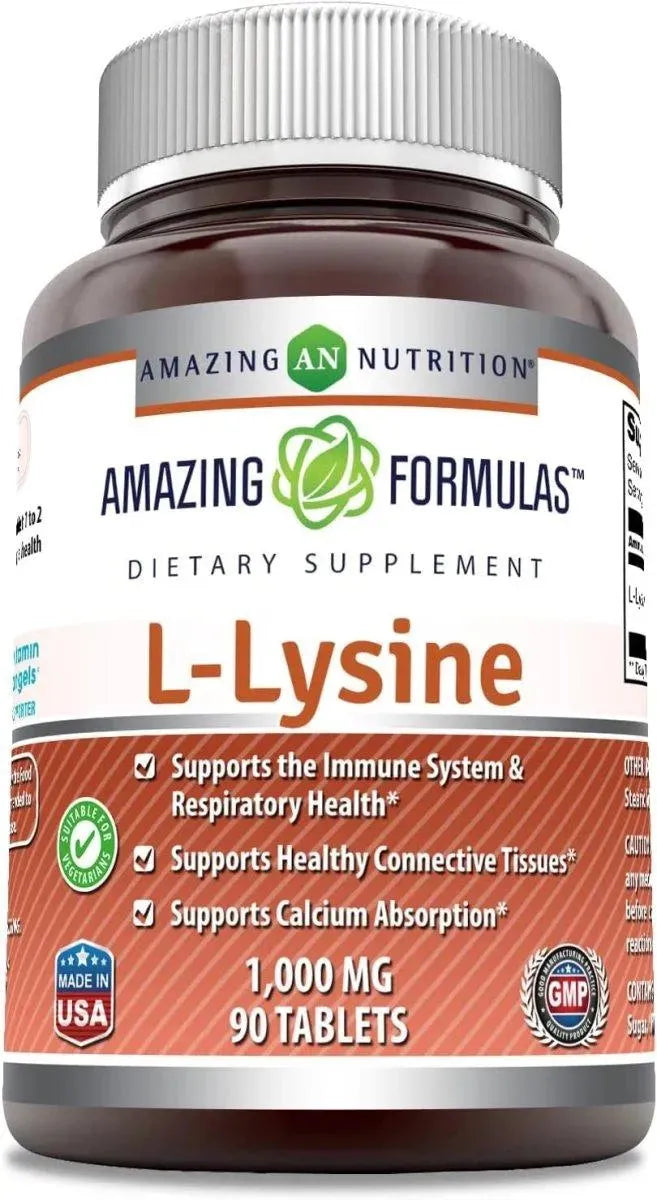 Amazing Formulas L-Lysine 1000Mg. 90 Tabletas – The Red Vitamin MX
