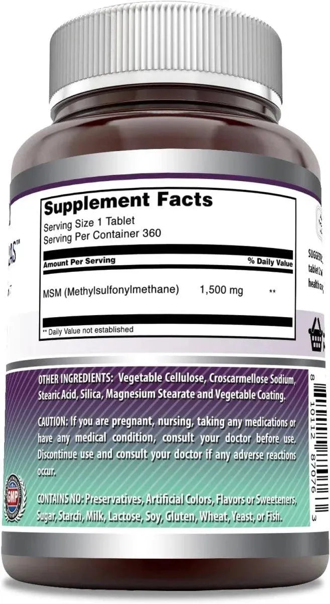 Amazing Formulas MSM 1500Mg. 360 Tabletas – The Red Vitamin MX