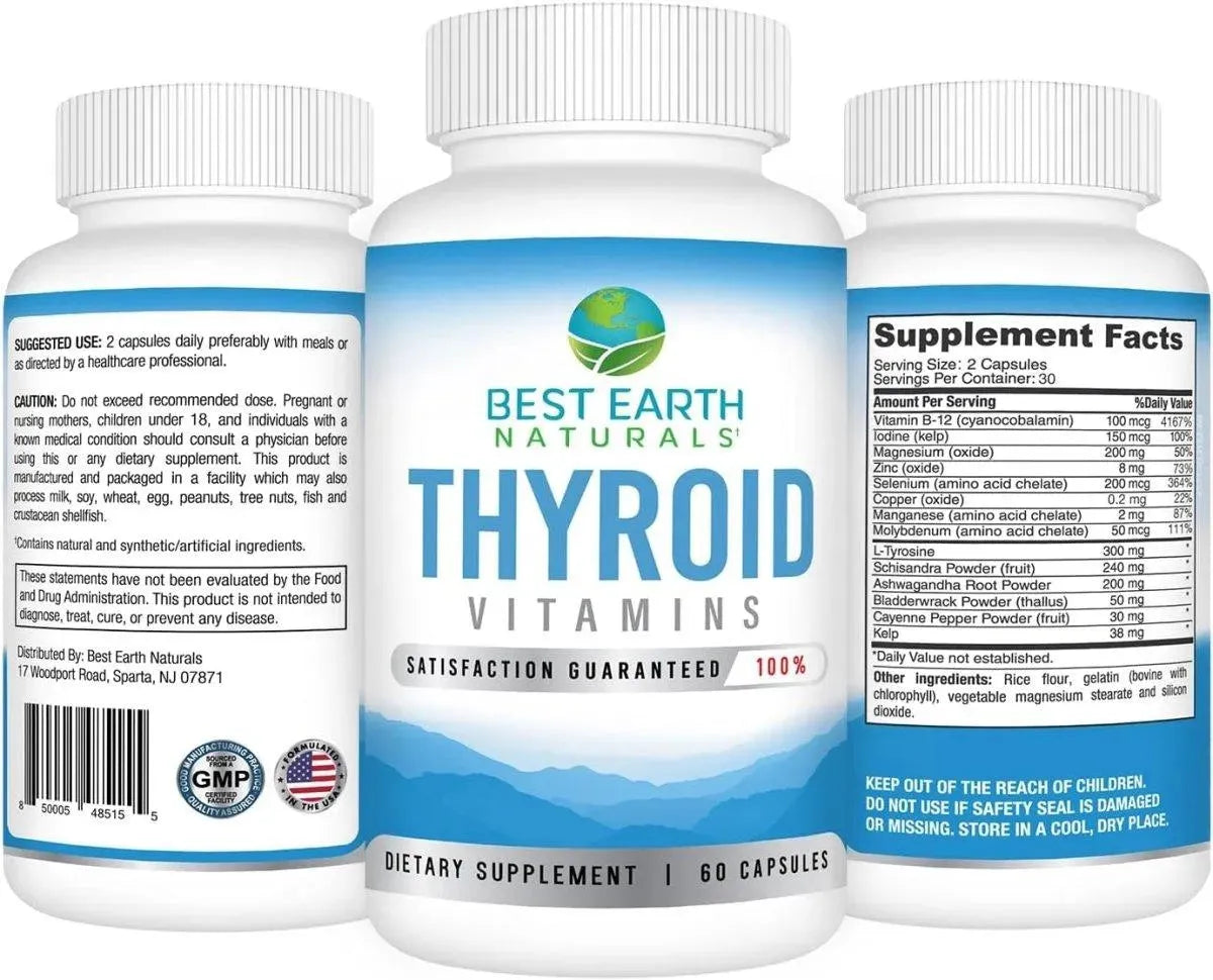 Best Earth Naturals Thyroid Support 60 Capsulas – The Red Vitamin MX