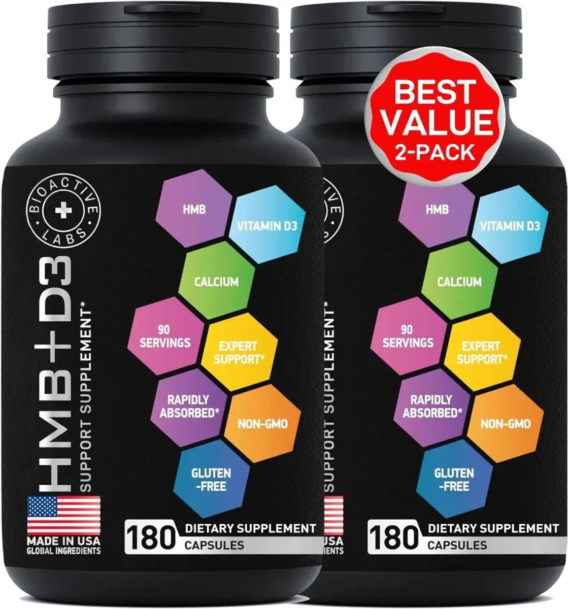 Bioactive Labs HMB and Vitamin D3 180 Capsulas 2 Pack – The Red Vitamin MX