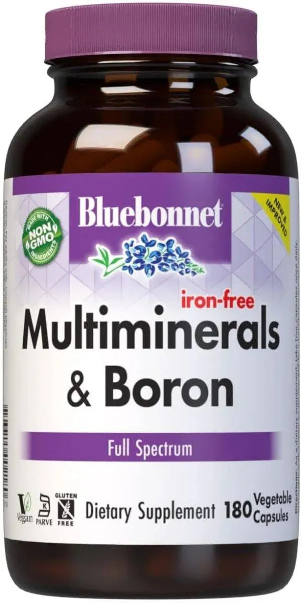 BlueBonnet Multi Minerals Plus Boron 180 Capsulas – The Red Vitamin MX