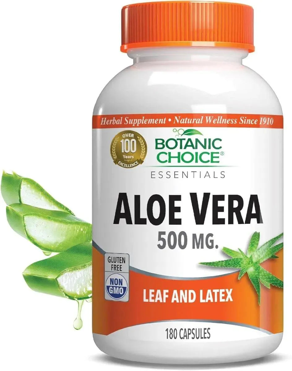 Botanic Choice Premium Natural Aloe Vera 500Mg. 180 Capsulas – The Red ...
