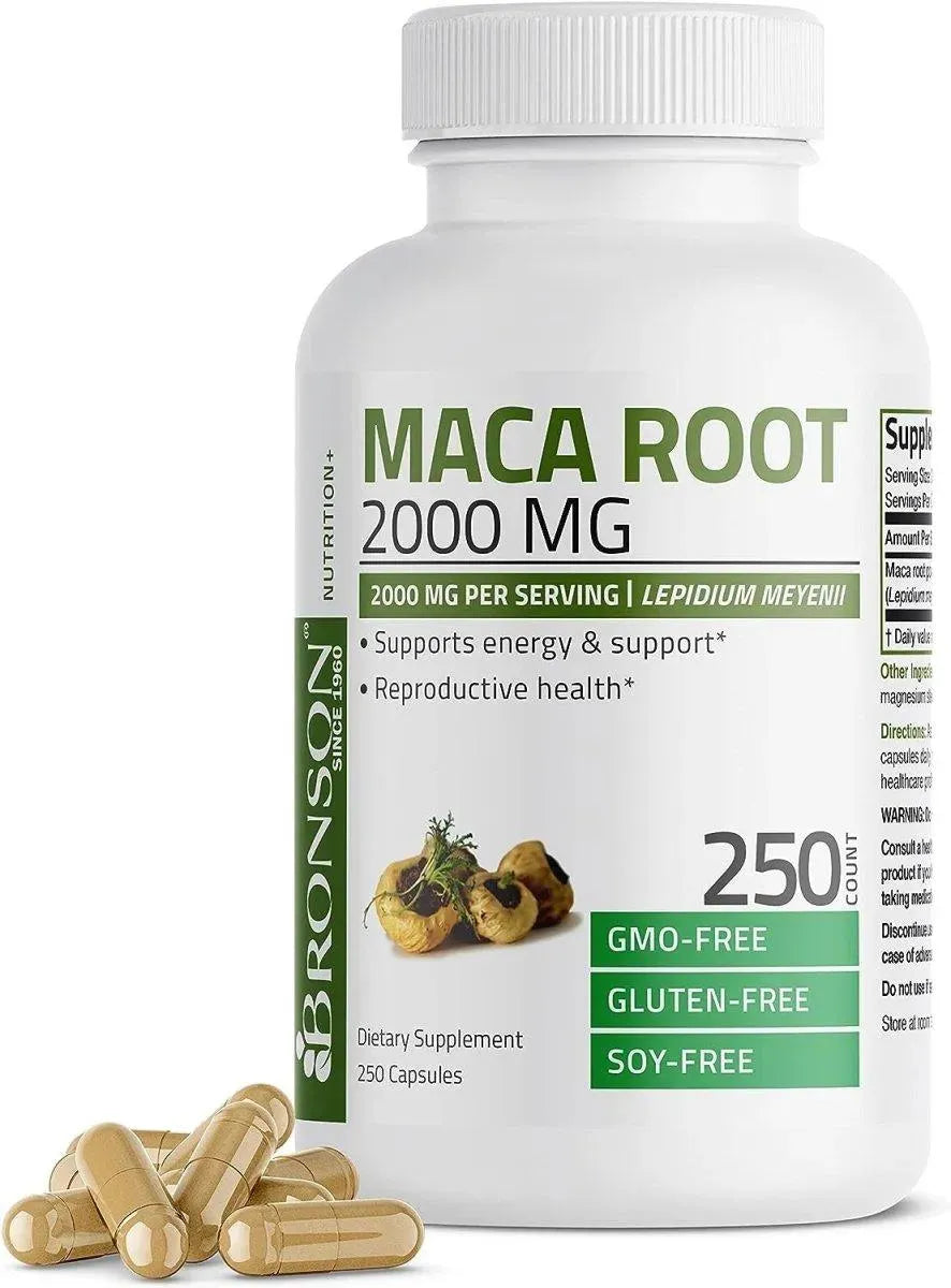 Bronson Maca Root 2000Mg. 250 Capsulas – The Red Vitamin MX
