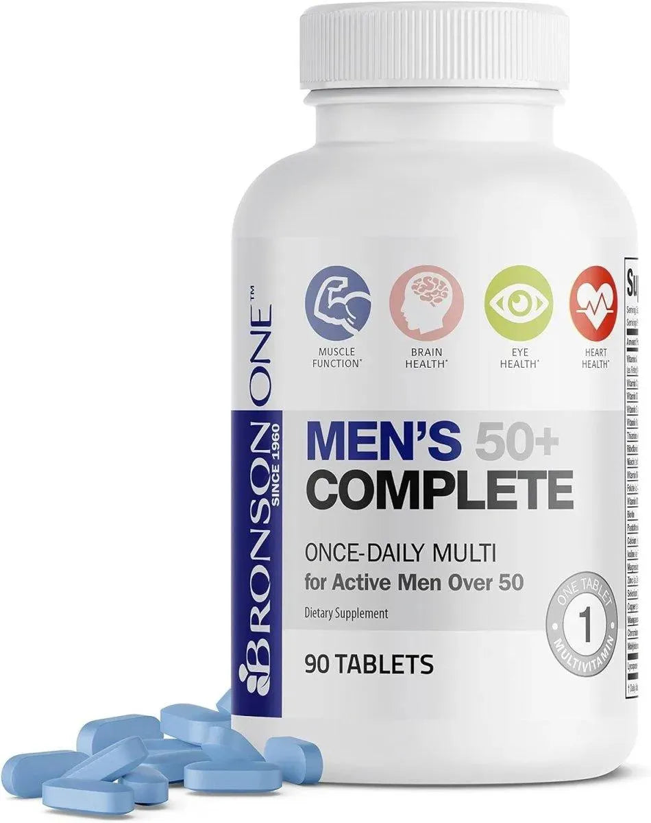 Bronson ONE Daily Mens 50+ Complete Multivitamin 90 Tabletas – The Red ...