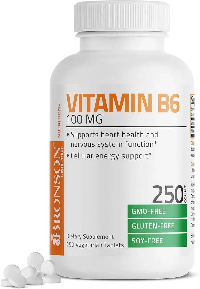 Bronson Vitamin B6 100Mg. 250 Tabletas – The Red Vitamin MX