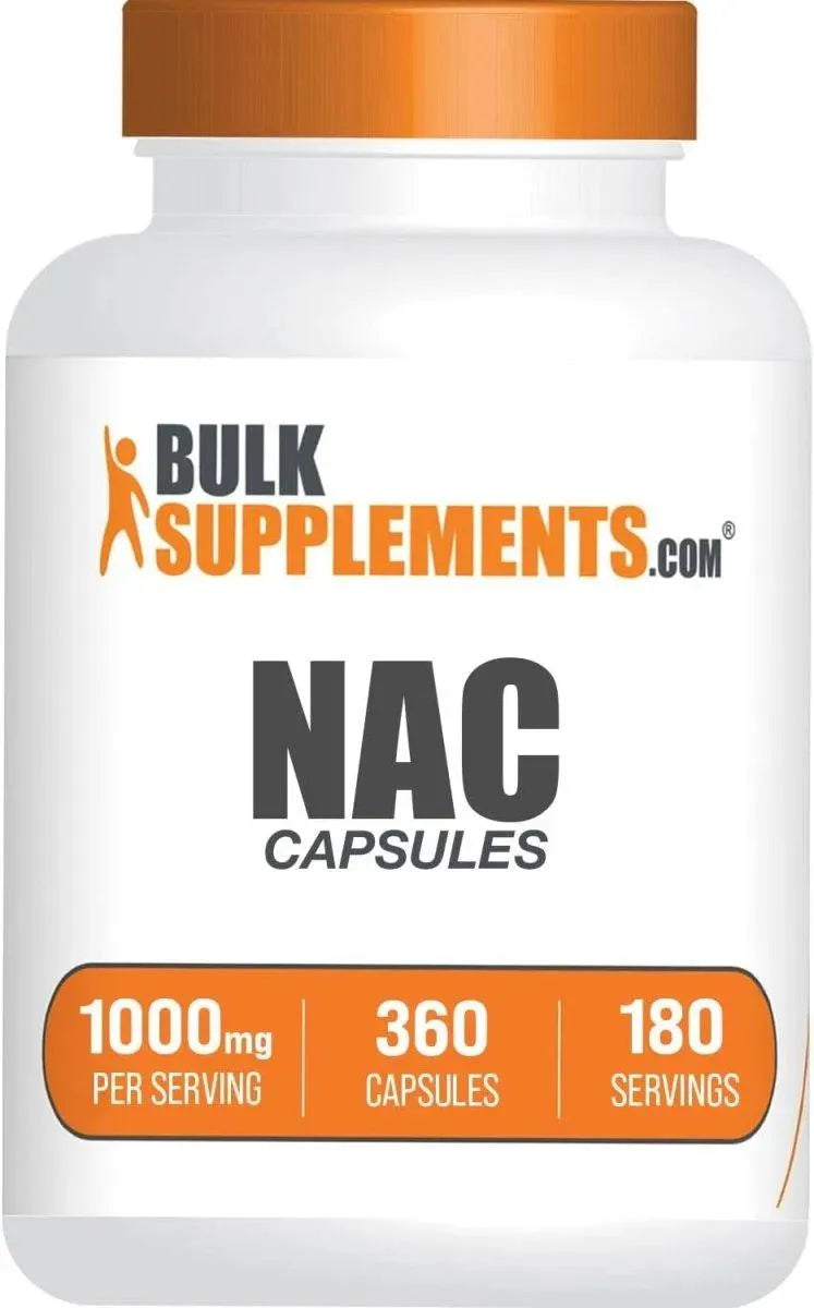 Bulk Supplements NAC 1000Mg. 360 Capsulas – The Red Vitamin MX
