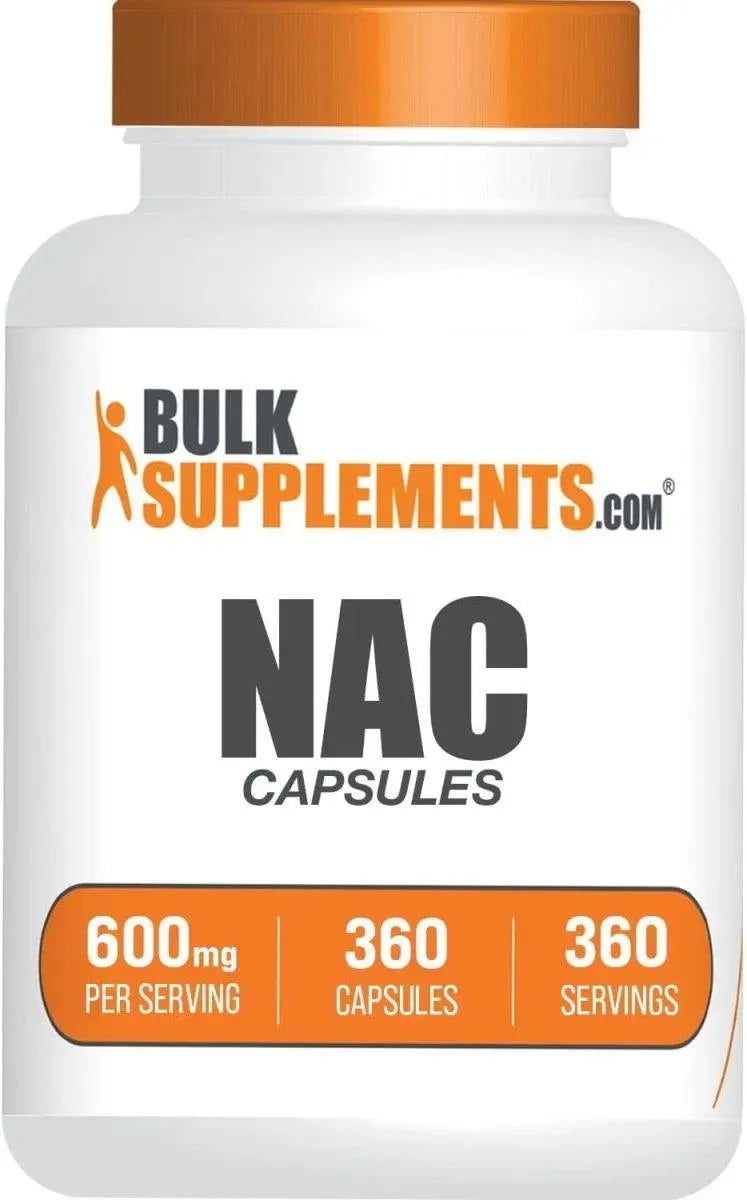 Bulk Supplements NAC 600Mg. 360 Capsulas – The Red Vitamin MX