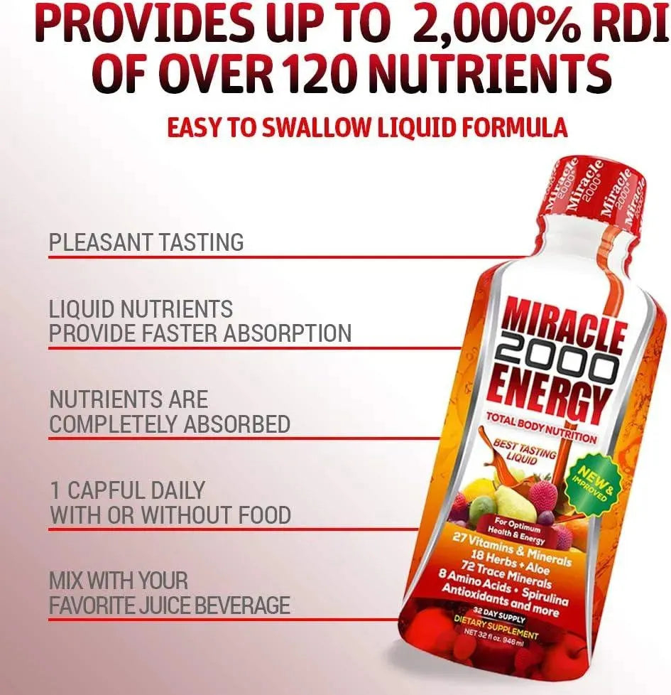 Century Systems Miracle 2000, Complete Liquid Multivitamin and Mineral ...