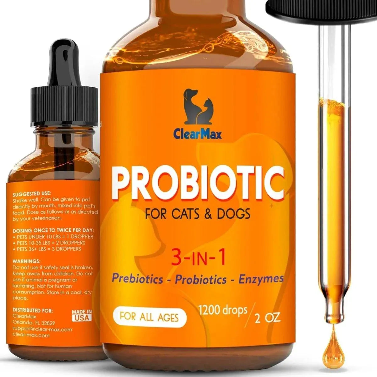 Clear Max Probiotics for Dogs 2 Fl.Oz. – The Red Vitamin MX