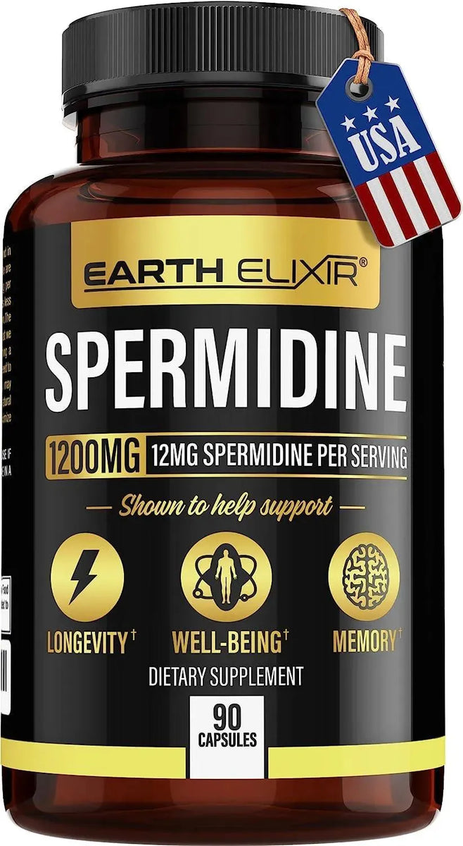 Earth Elixir Spermidine Supplements 1200Mg. 90 Capsulas – The Red ...