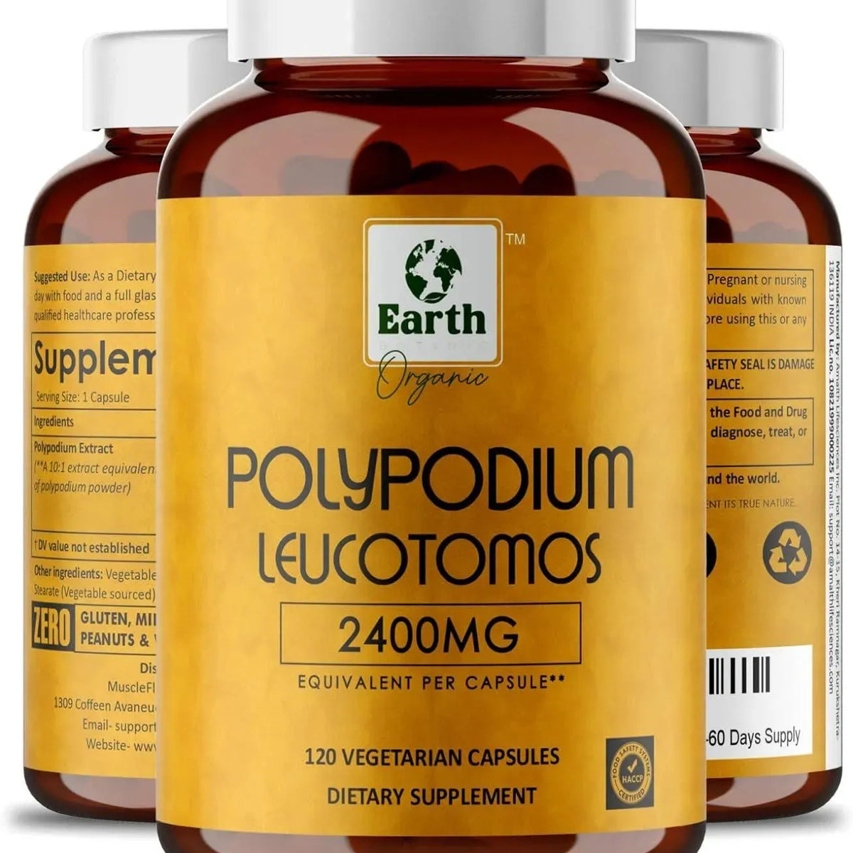Earth Organic Polypodium Leucotomos Extract 2400Mg. 120 Capsulas – The ...