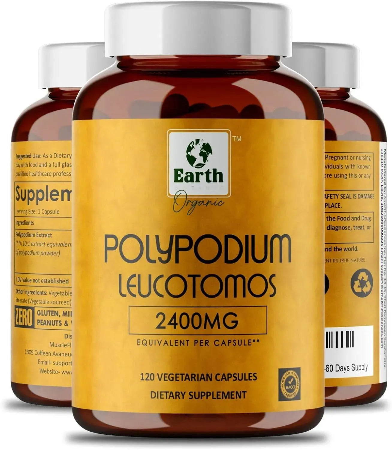 Earth Organic Polypodium Leucotomos Extract 2400Mg. 120 Capsulas – The ...