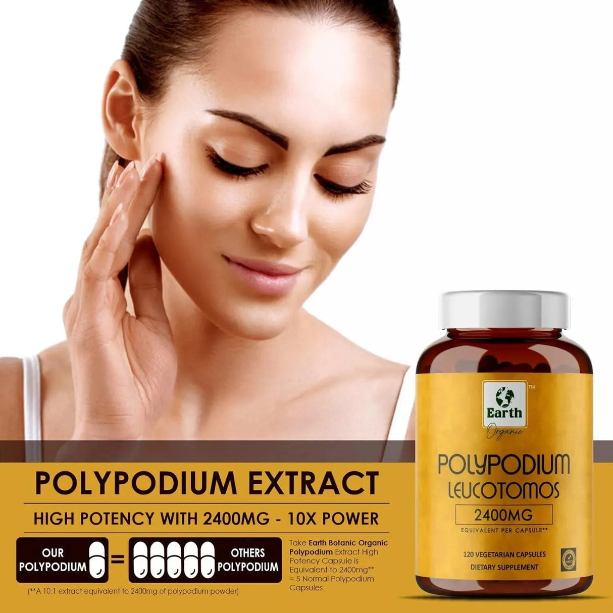 Earth Organic Polypodium Leucotomos Extract 2400Mg. 120 Capsulas – The ...