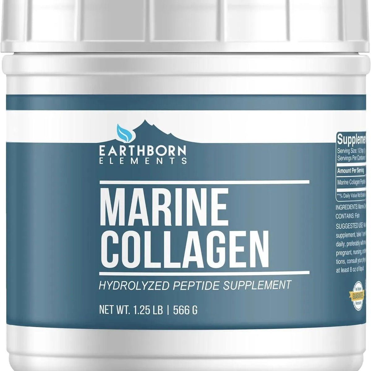 Earthborn Elements Hydrolyzed Marine Collagen Peptides Powder 566Gr ...
