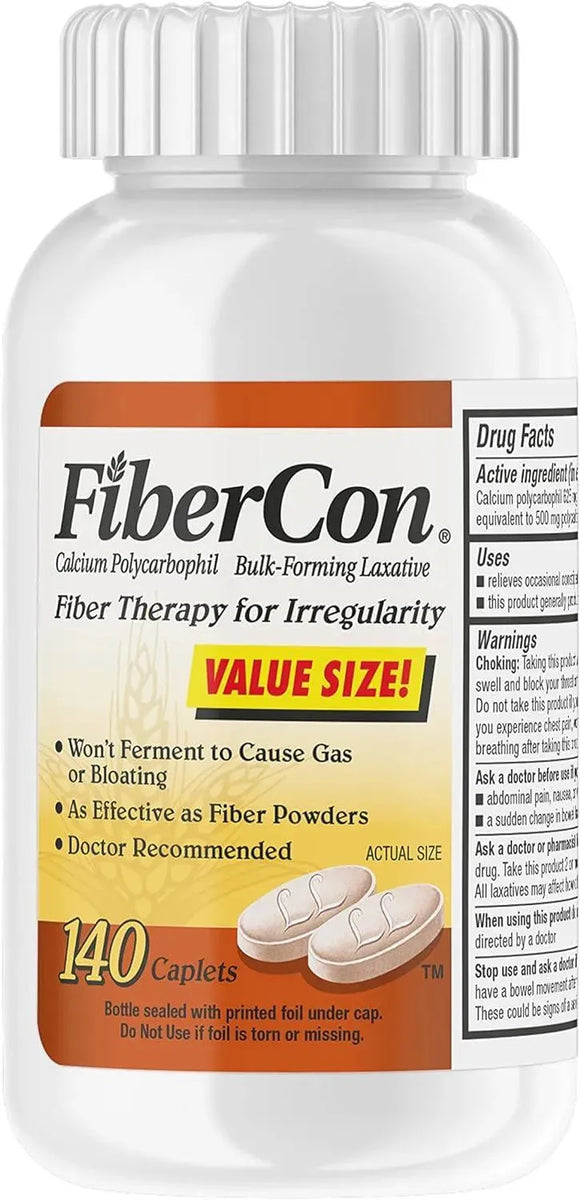 FiberCon Fiber Therapy Coated Caplets 140 Tabletas – The Red Vitamin MX